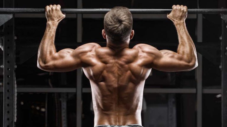 Shredding broad muscular shoulders